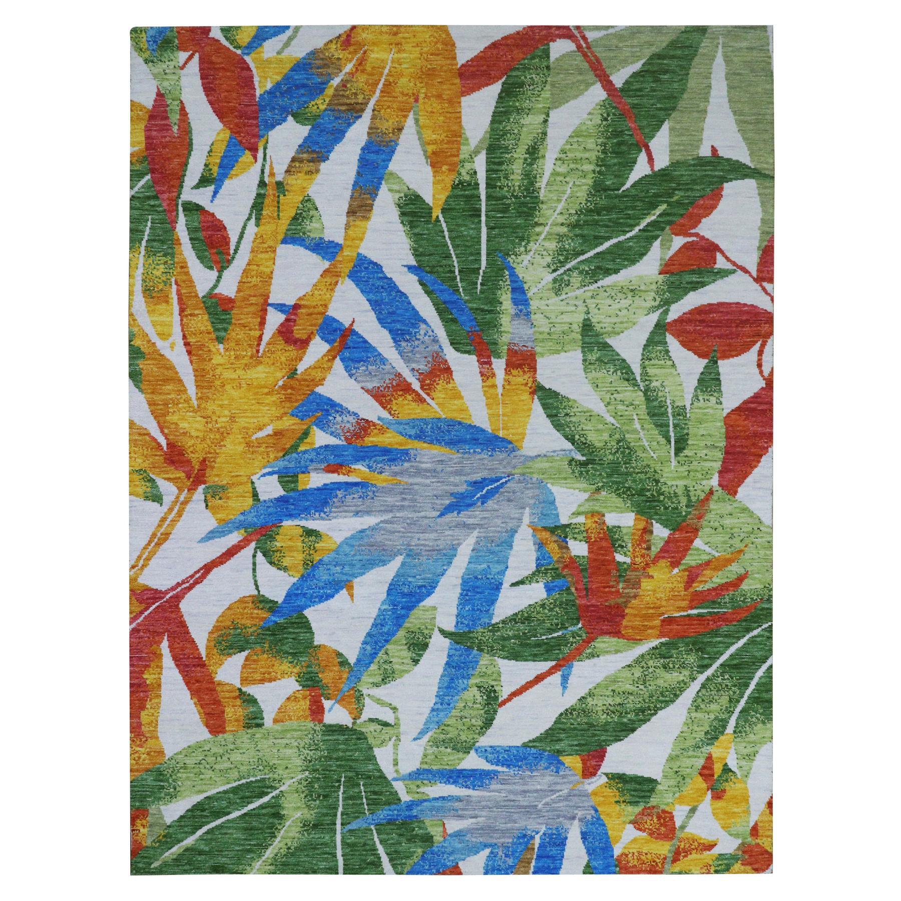 Isabelline 9'0" x 12'3" Daisy White, Modern and Botanical Design, Hand ...