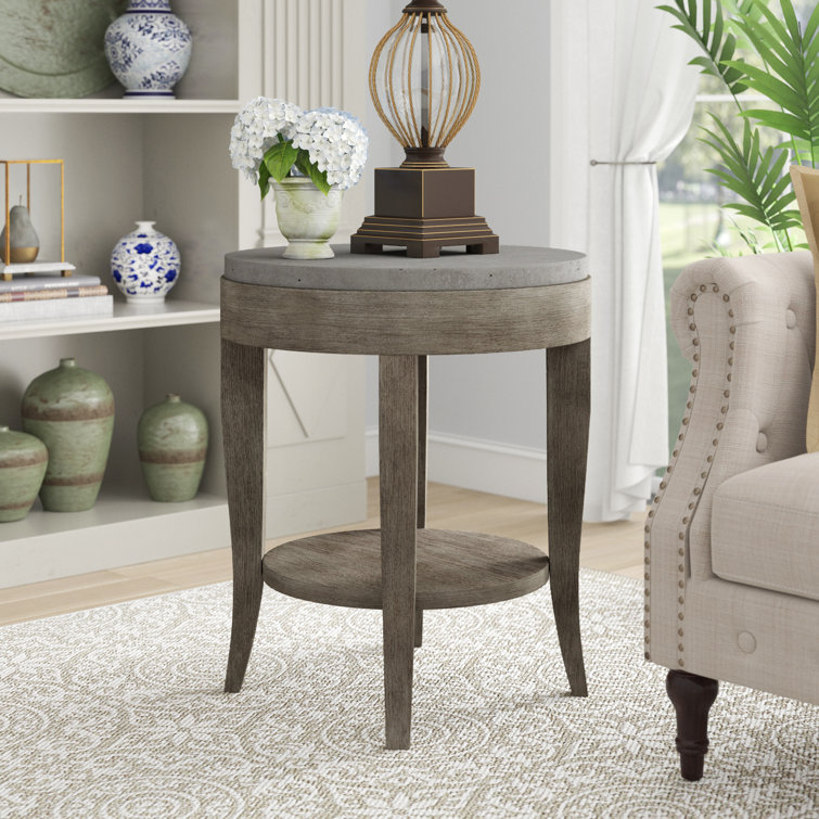Lark Manor Antravia Concrete Top End Table & Reviews | Wayfair