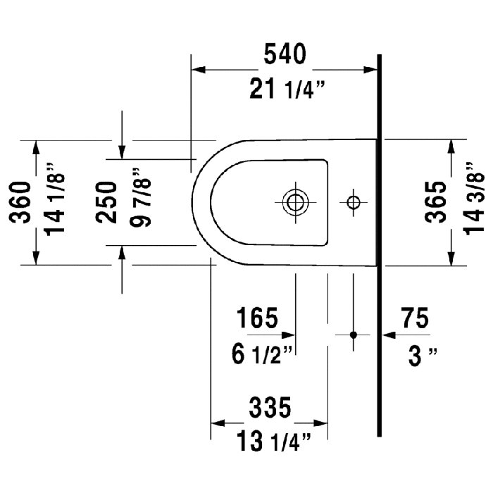 Duravit Darling New Wall Mount Bidet | Wayfair