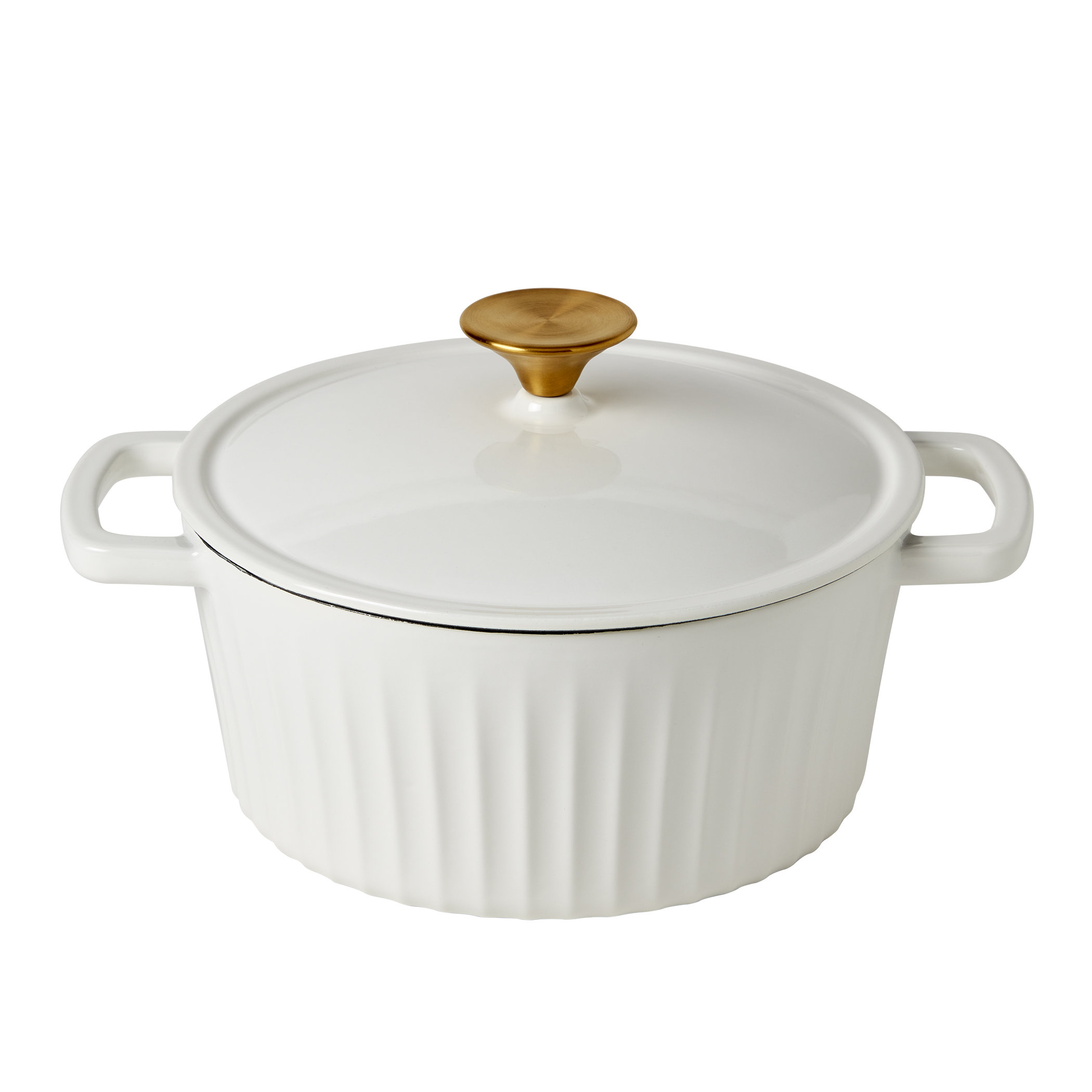 Smith and Clark Smith & Clark 3-Quart Enameled Cast Iron Dutch Oven ...