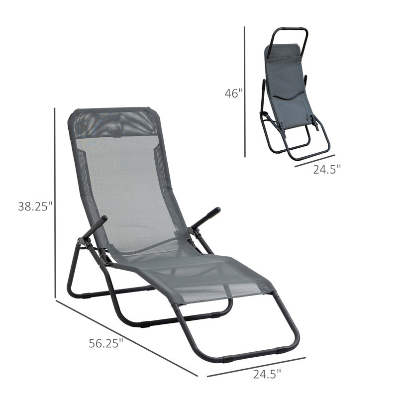 Outsunny Sling Rocking Chair Zero Gravity Sun Lounger Folding Chaise ...