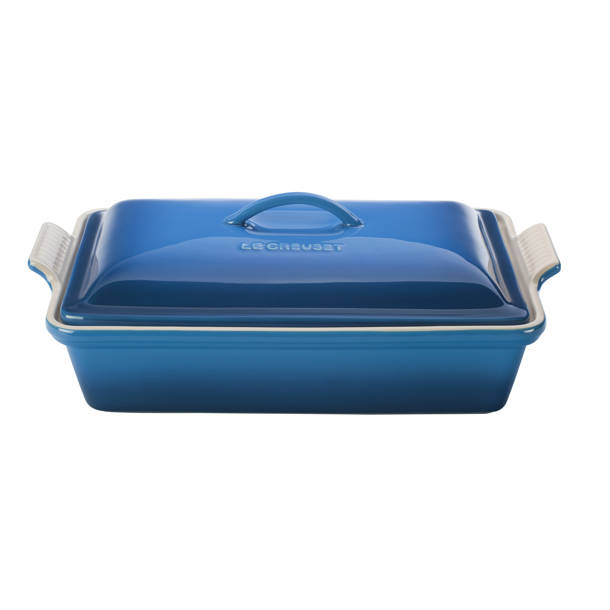 Le Creuset Heritage Stoneware 4 Qt. Rectangular Casserole with Lid ...