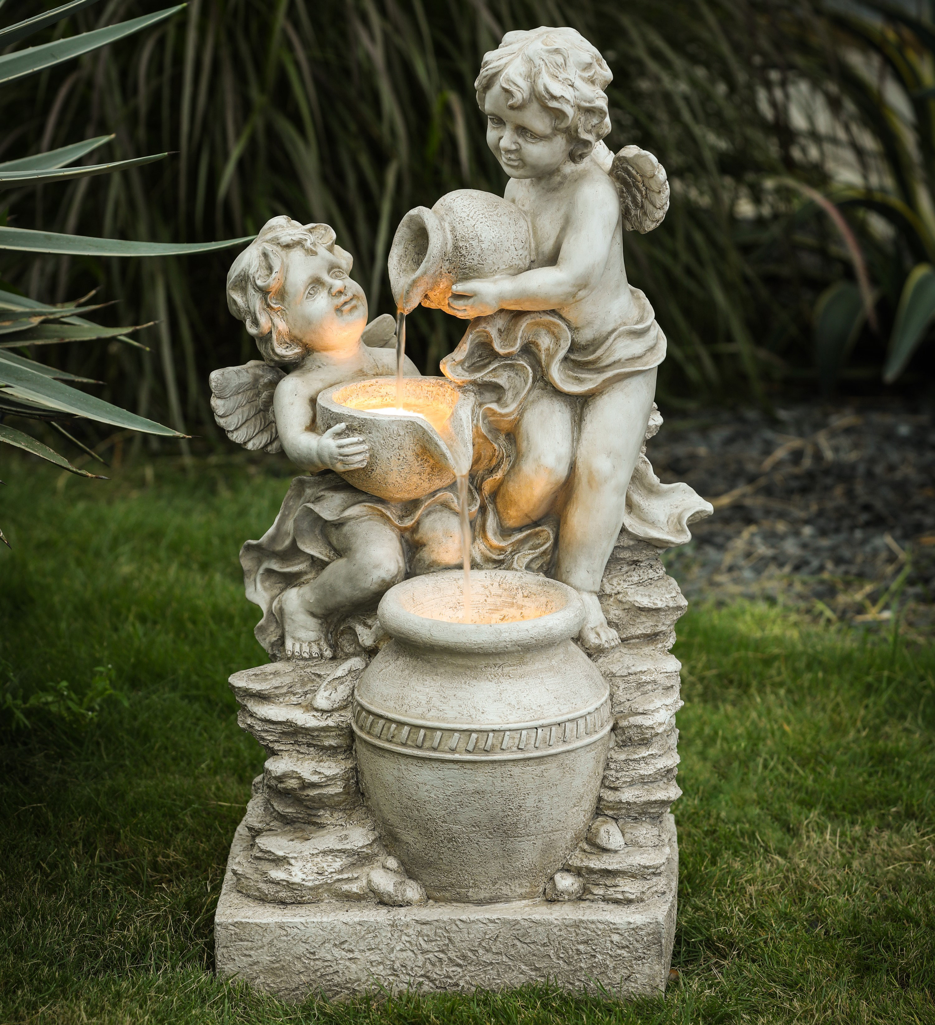 Astoria Grand Brook Hallow 30'' Outdoor Resin Child Angels Floor ...