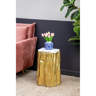Millwood Pines 13.5X13x20" Unique Golden Tree Trunk Stool, Antique Gold ...