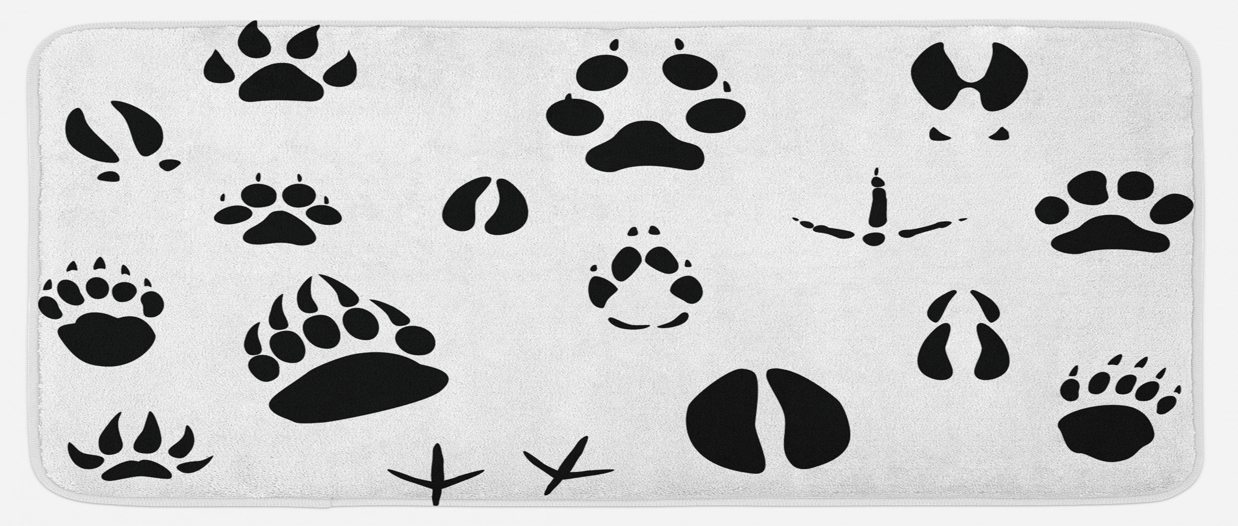 East Urban Home Wildlife Animal Footprints And Hooves Claw Silhouettes ...