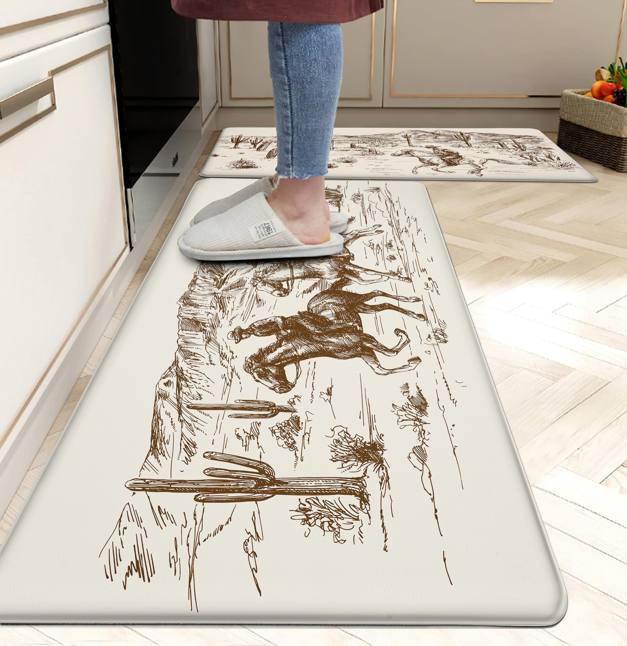 Union Rustic Kitchen Mat Rugs Aztec Anti Fatigue Non-Slip Kitchen Mats ...