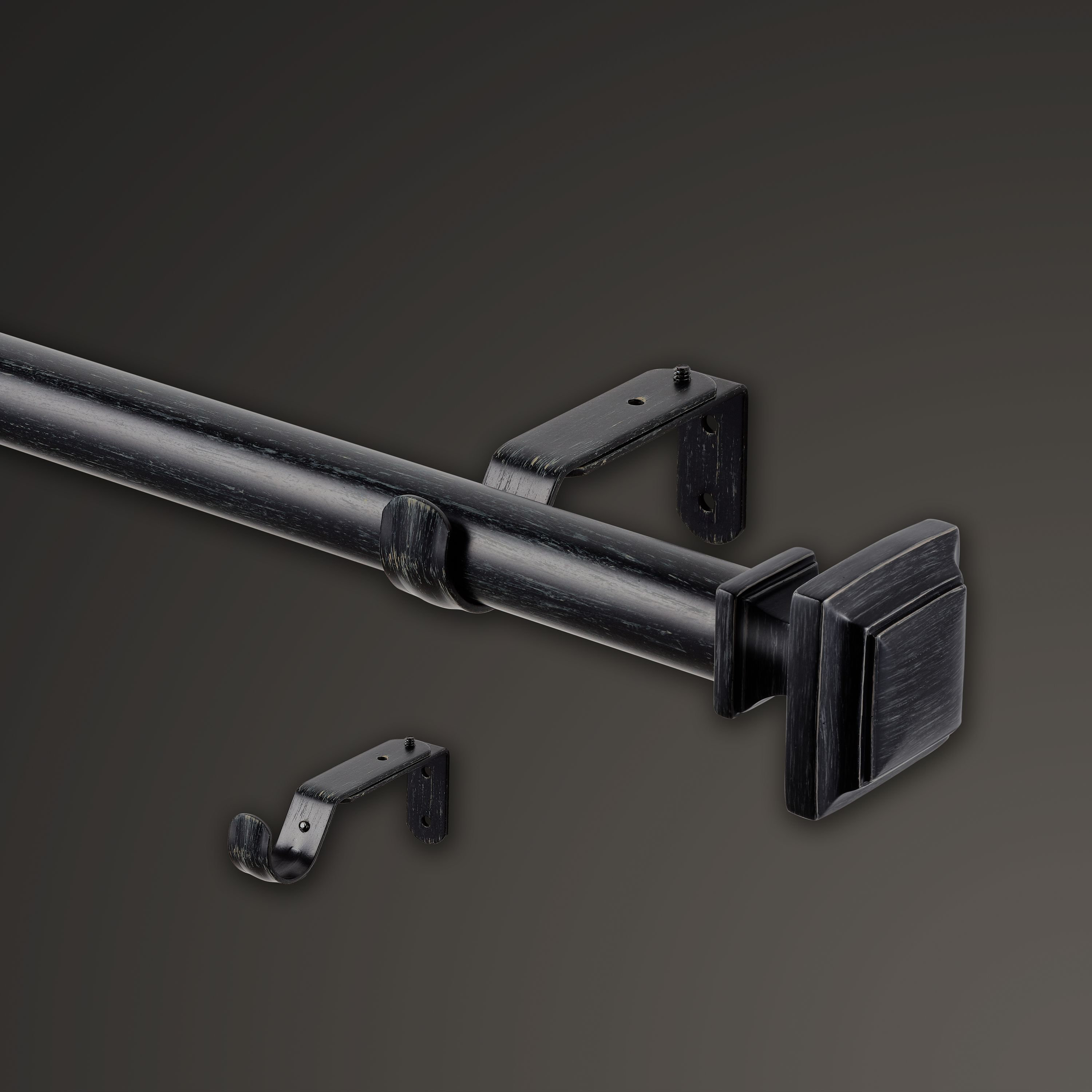 MODE Mode Farmhouse Collection 1 1/8 in Diameter Curtain Rod Set with ...