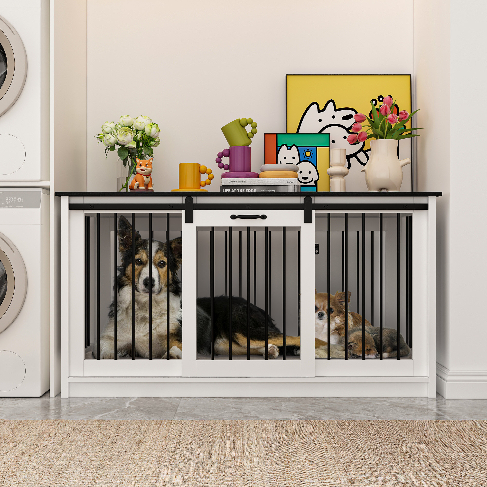 Tucker Murphy Pet™ Barn Door Dog Crate With Lock & Reviews | Wayfair