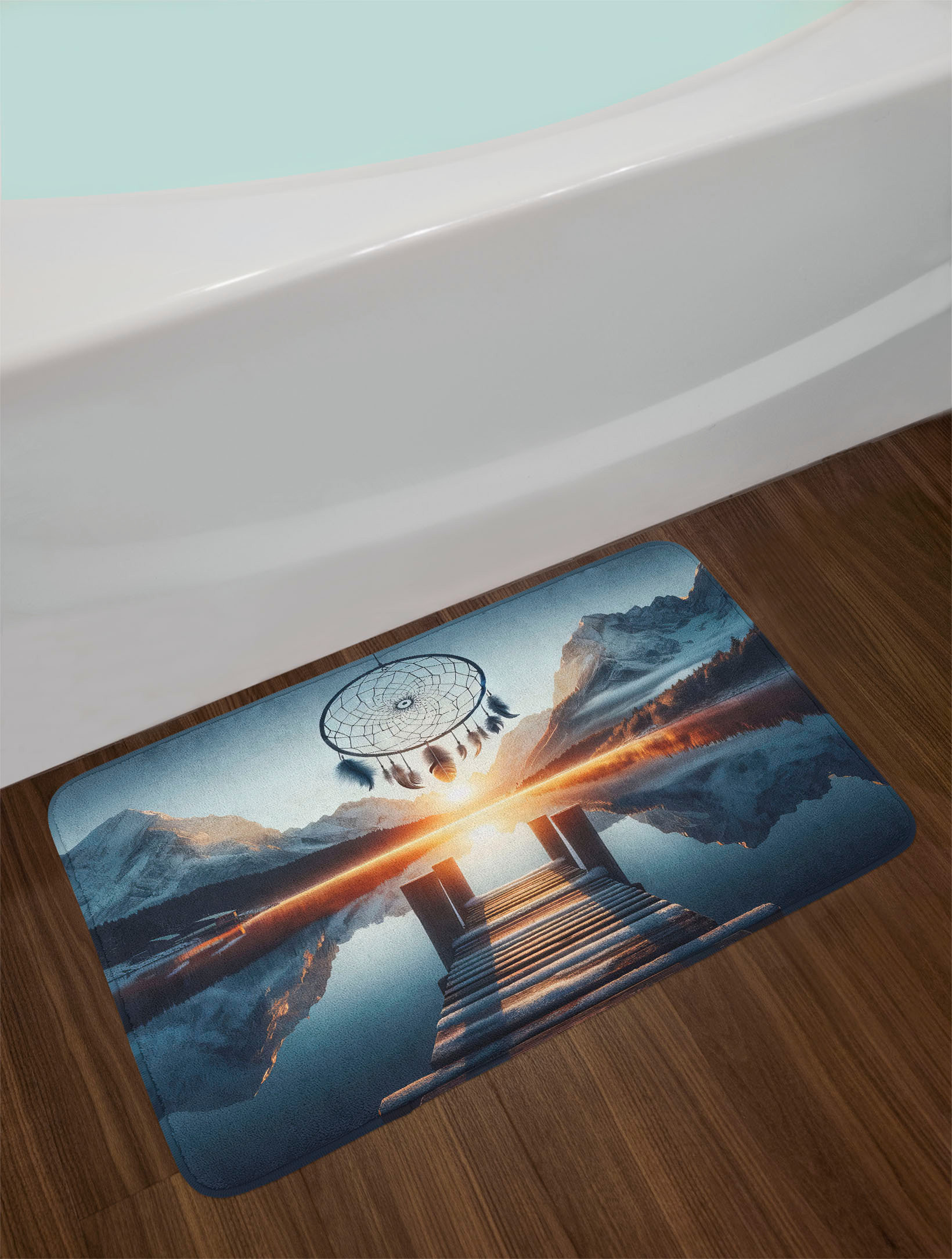 Bay Isle Home™ Amorete Mountain Bath Mat | Wayfair