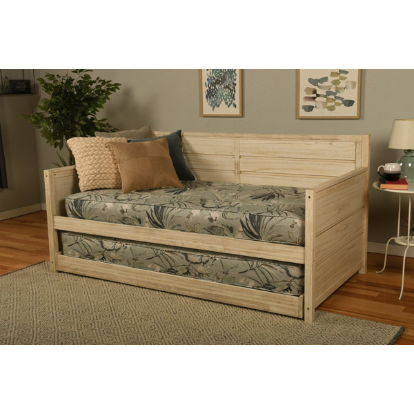 The Twillery Co.® Braunste Twin MDF Wood Daybed with Trundle(Mattresses ...