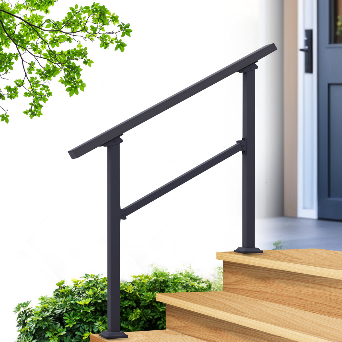 CR Home Hand Rails for Outdoor Steps for Porch, Deck, & Balcony Railing ...