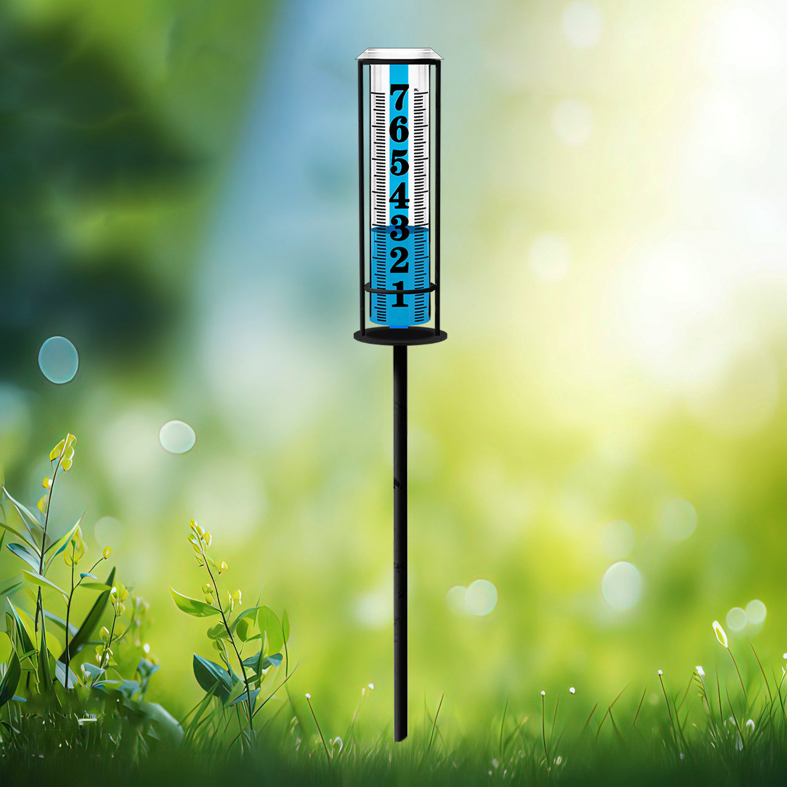 Arlmont & Co. Accurate Rain Gauges Outdoors Adjustable Height,Easy to ...