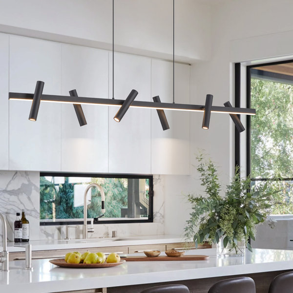 Mercer41 7 - Light Led Linear Kitchen Island Pendant & Reviews | Wayfair