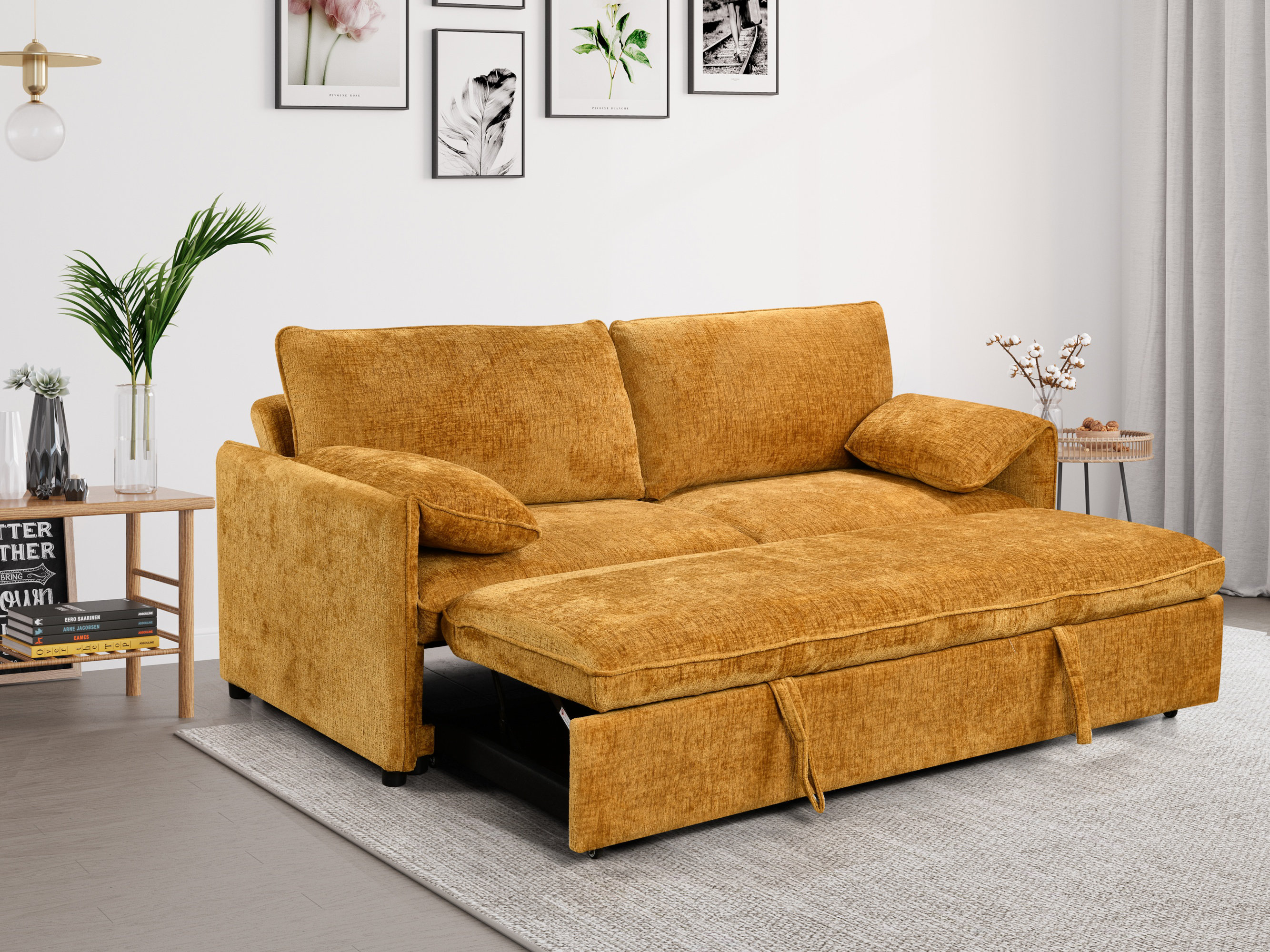 Latitude Run® 81''Oversized Firm Square Arms Sleeper Sofa 3 In 1 ...