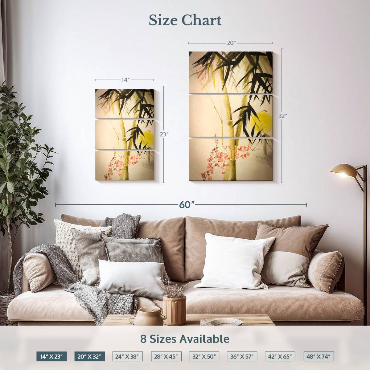 Lark Manor™ Harnek Bamboo And Plum Blossoms | Wayfair