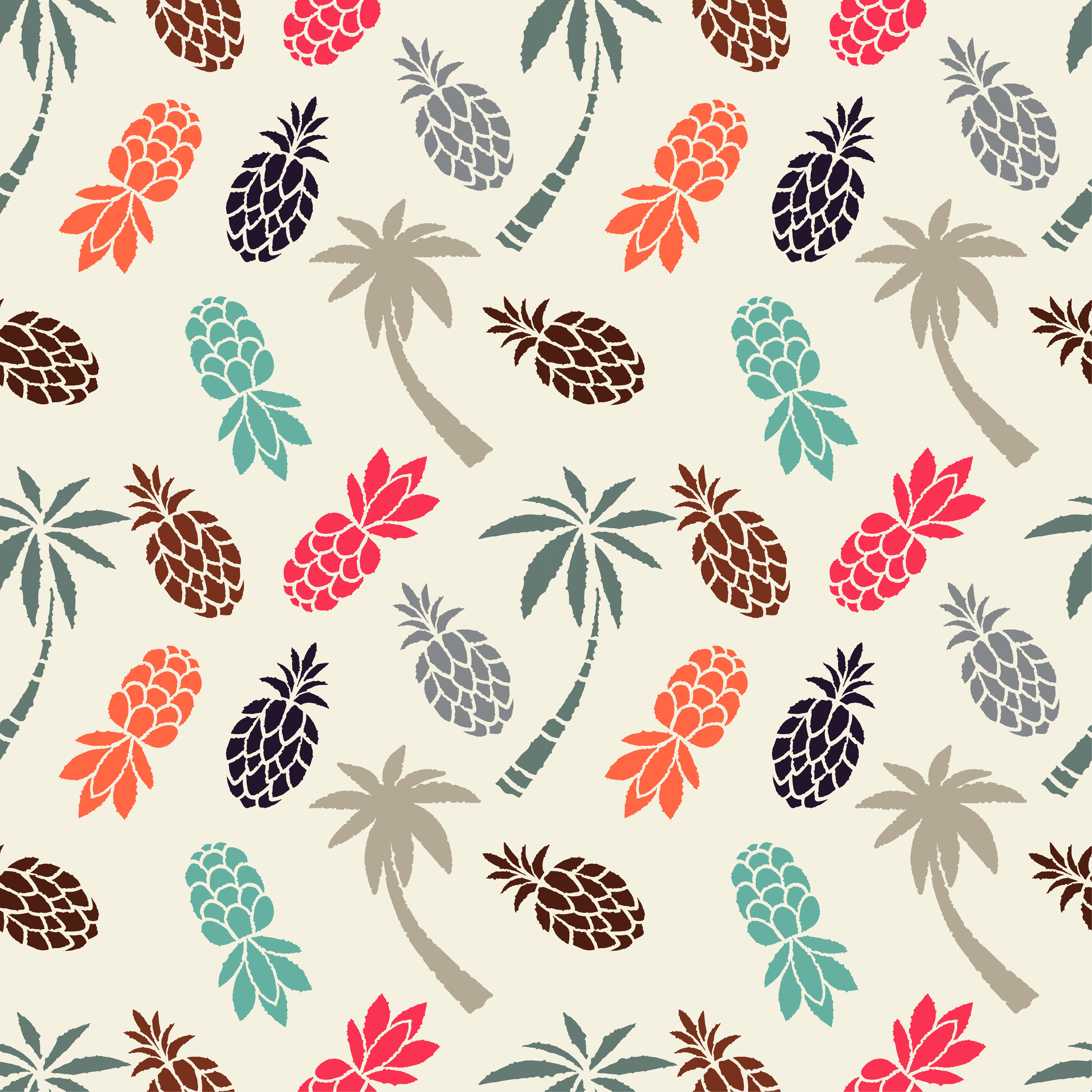 Bay Isle Home™ Niklaus Seamless Pattern With Coconut Palm Trees ...