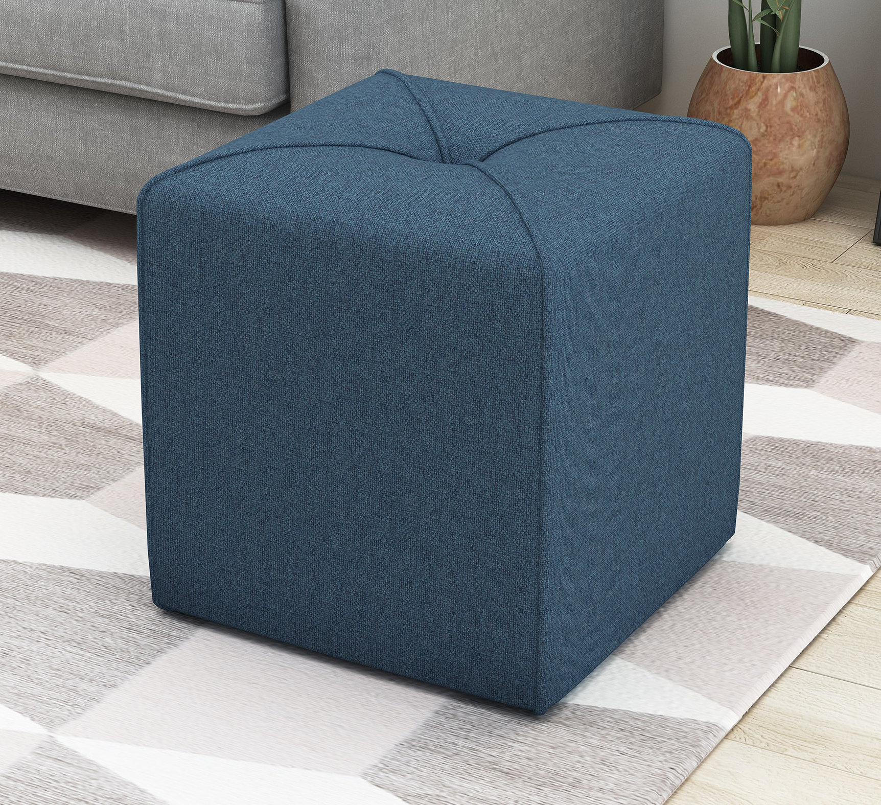 Ebern Designs Cassella 16.5" Wide Tufted Square Cube Ottoman & Reviews ...