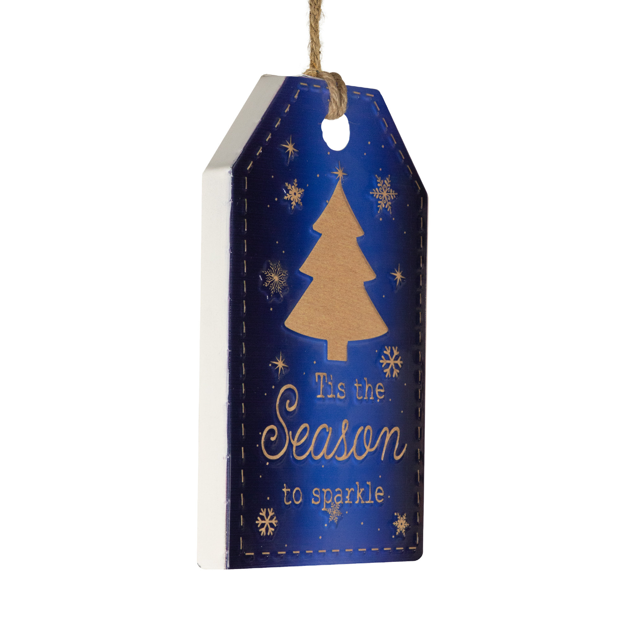 Northlight Seasonal 12.25" Tis The Season To Sparkle Blue Christmas ...