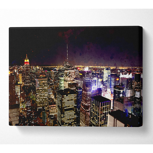 ModernMoments Nyc Empire State Building Rot glühende Nacht - Druck ...