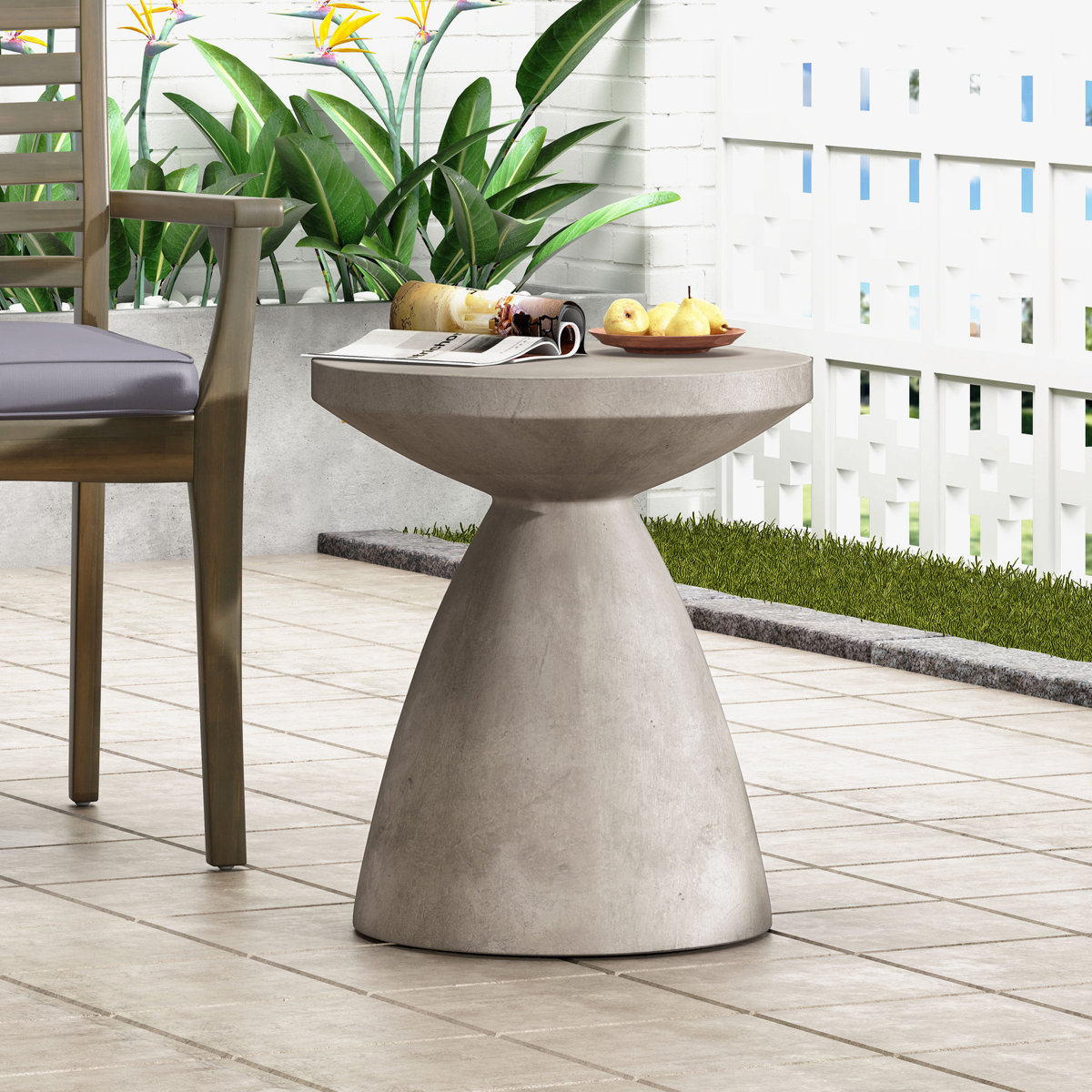 Joss & Main Sayle Stone/Concrete Side Table & Reviews | Wayfair