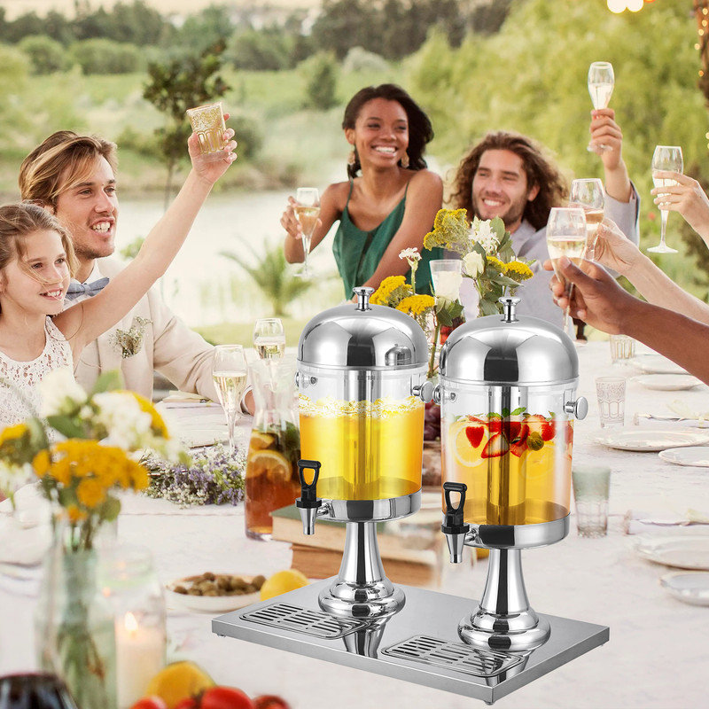 The Party Aisle™ Stainless Steel 2 - Piece Beverage Dispenser Set | Wayfair