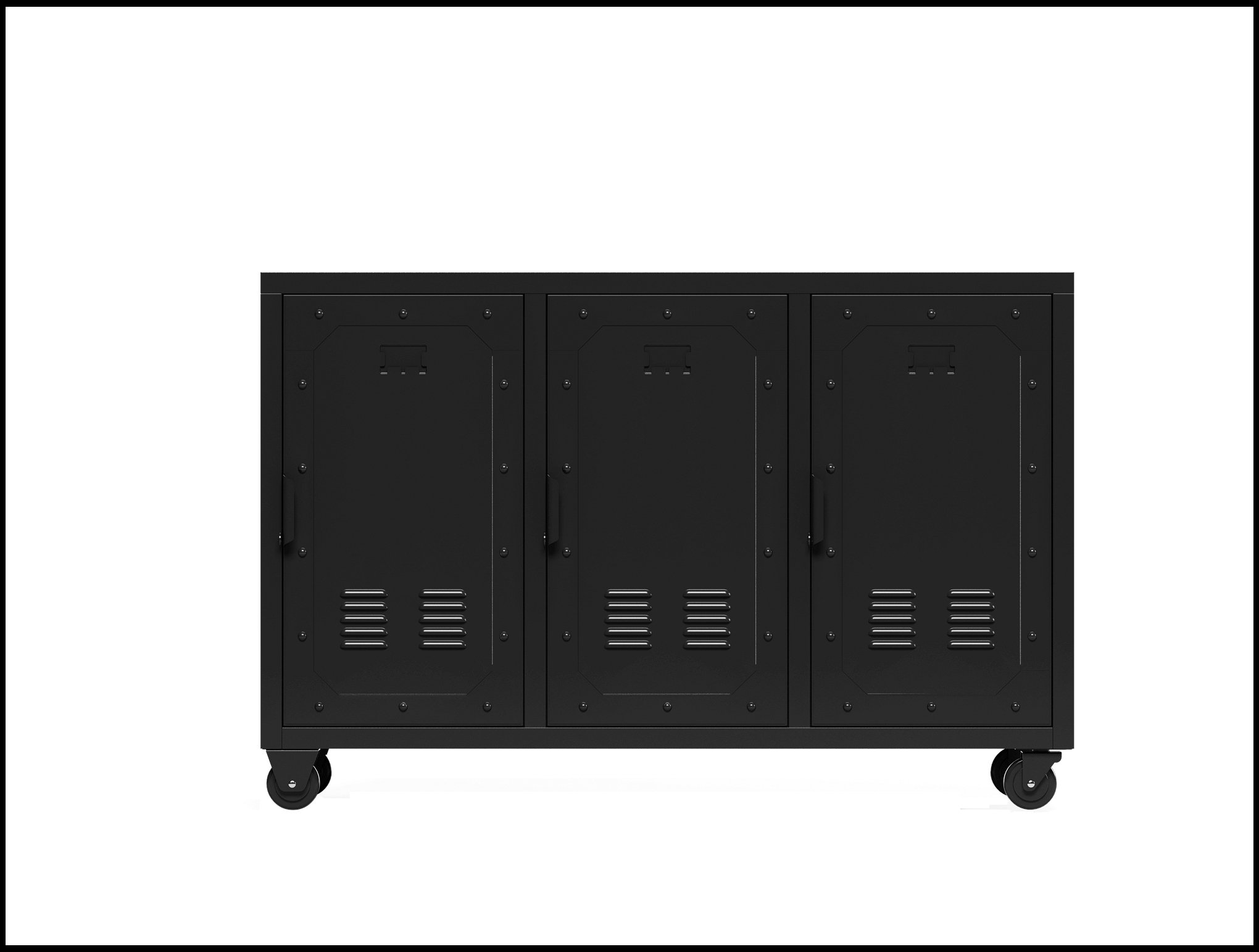 Ebern Designs Derck Metal Storage Cabinet with Wheels,Garage Storage ...