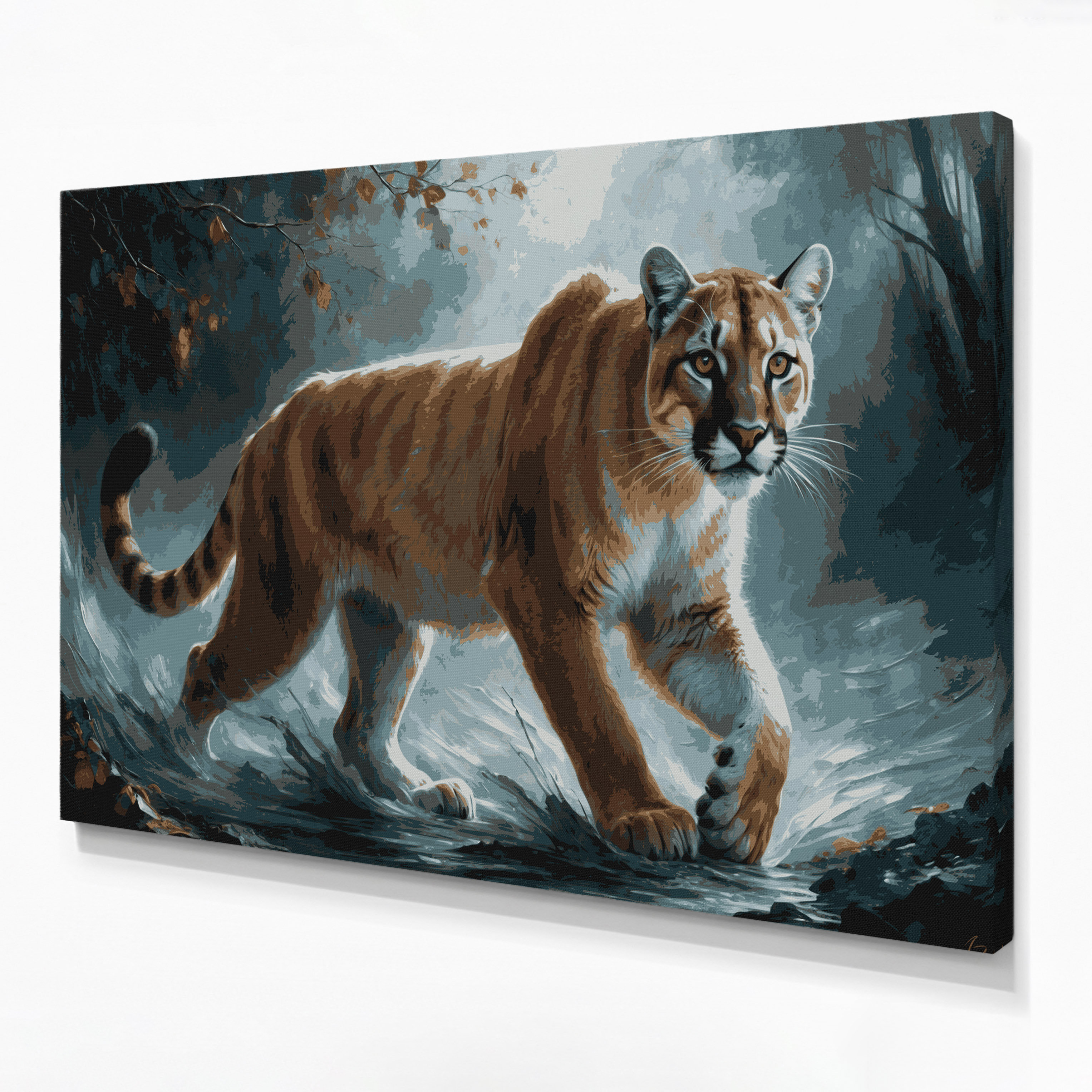 Union Rustic Big Cats Eastern Cougar Gray Canvas Wall Art | Wayfair