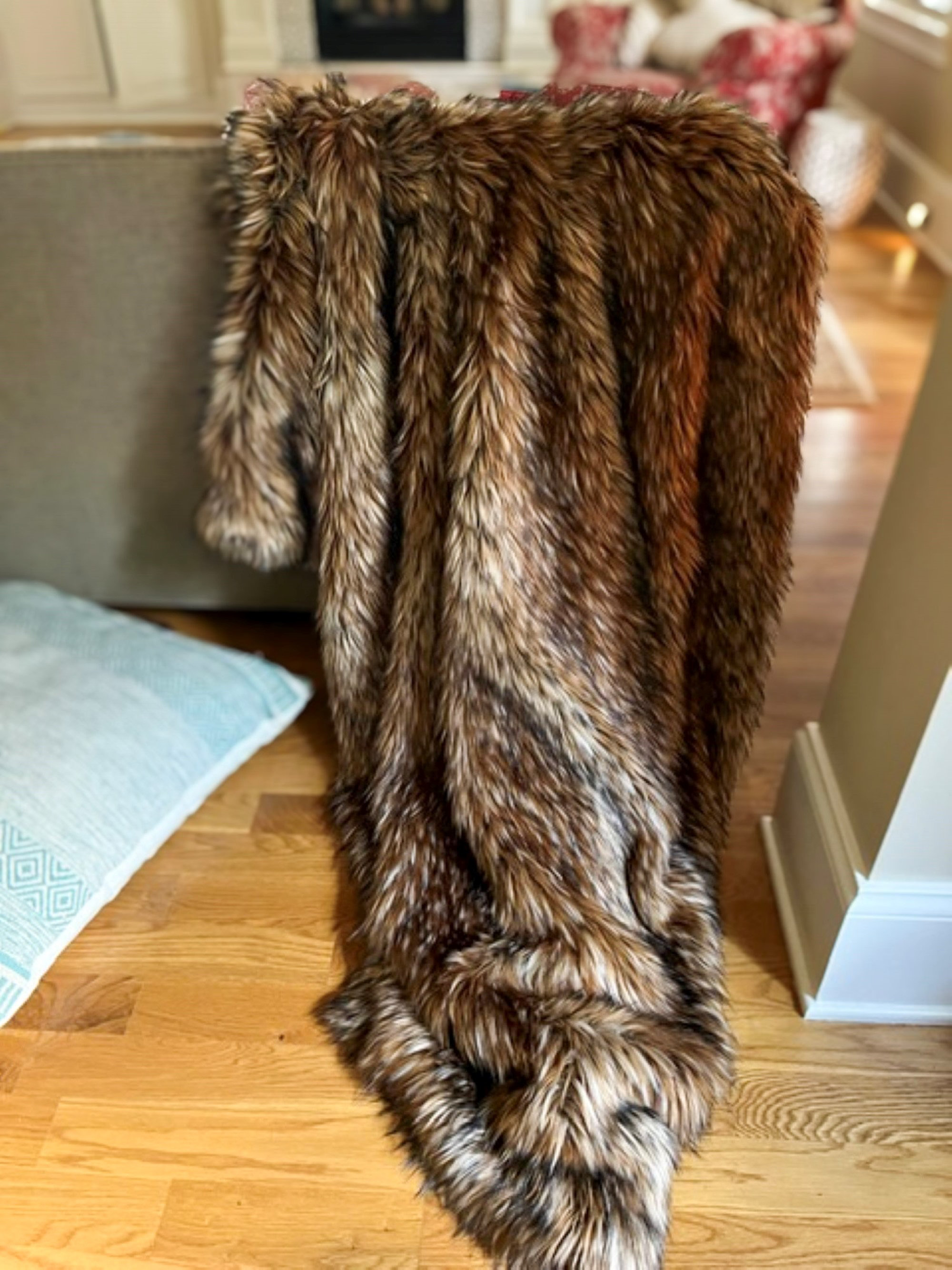Thomas Collection® Timberwolf Luxury Faux Fur Throw Blanket in Assorted ...