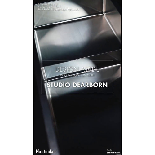 Nantucket Sinks x Studio Dearborn Pro Series Undermount Stainless Steel ...