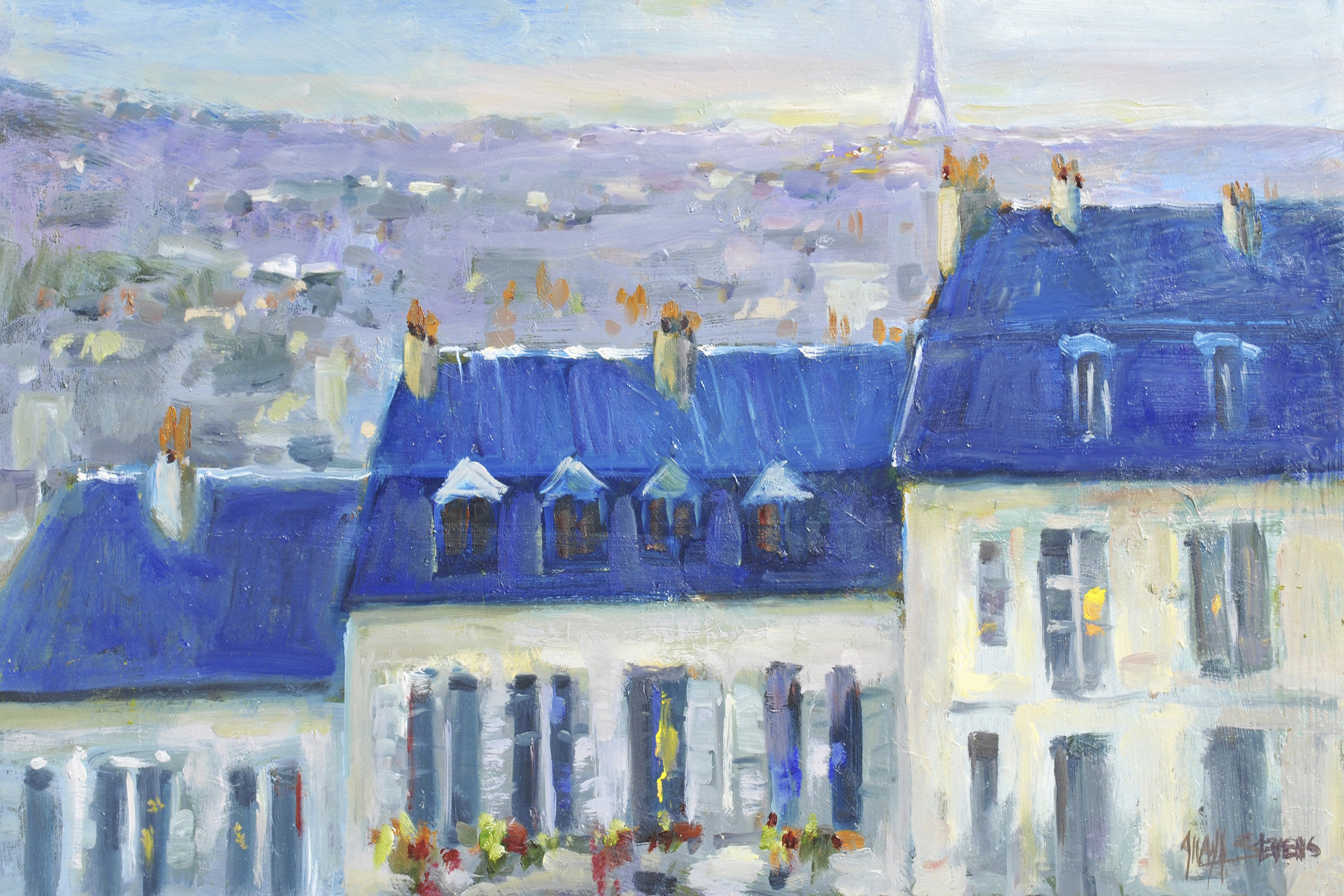 Ebern Designs Izzabelle Paris Rooftop On Canvas by Allayn Stevens Print ...