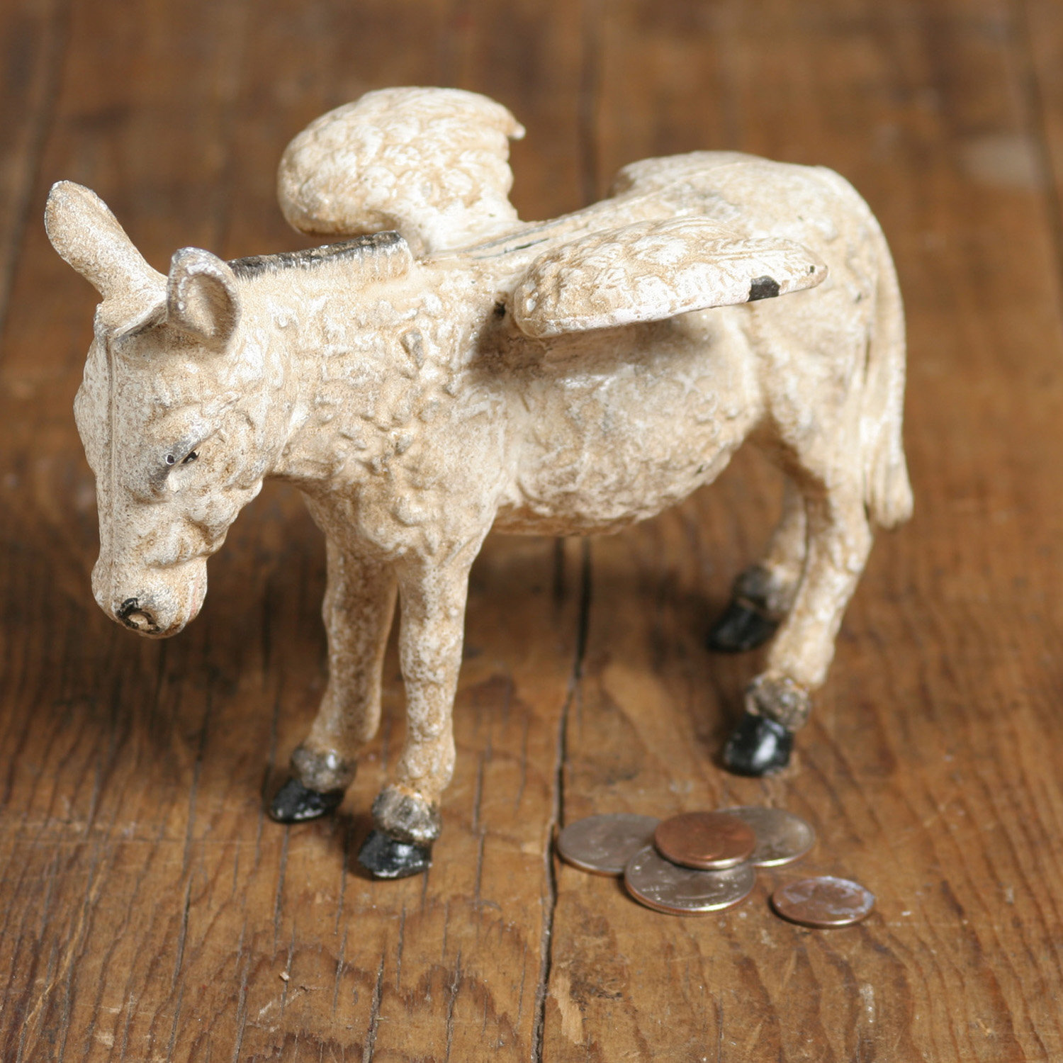 Winston Porter Xavier Animals Donkey With Wings Figurine | Wayfair