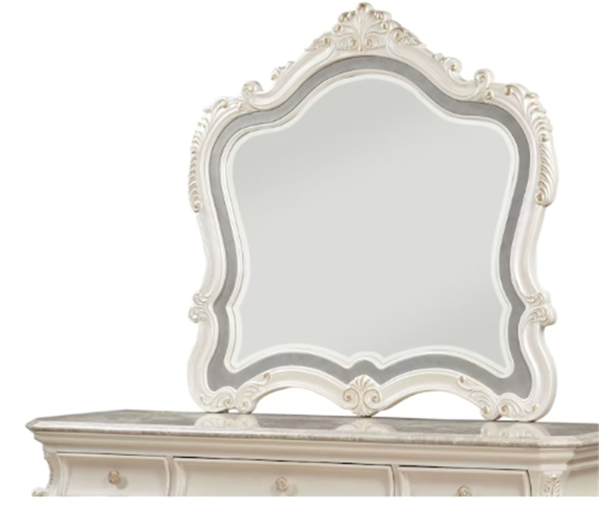 Bloomsbury Market Chantelle Pearl Finish Mirror (Includes Mirror Only ...