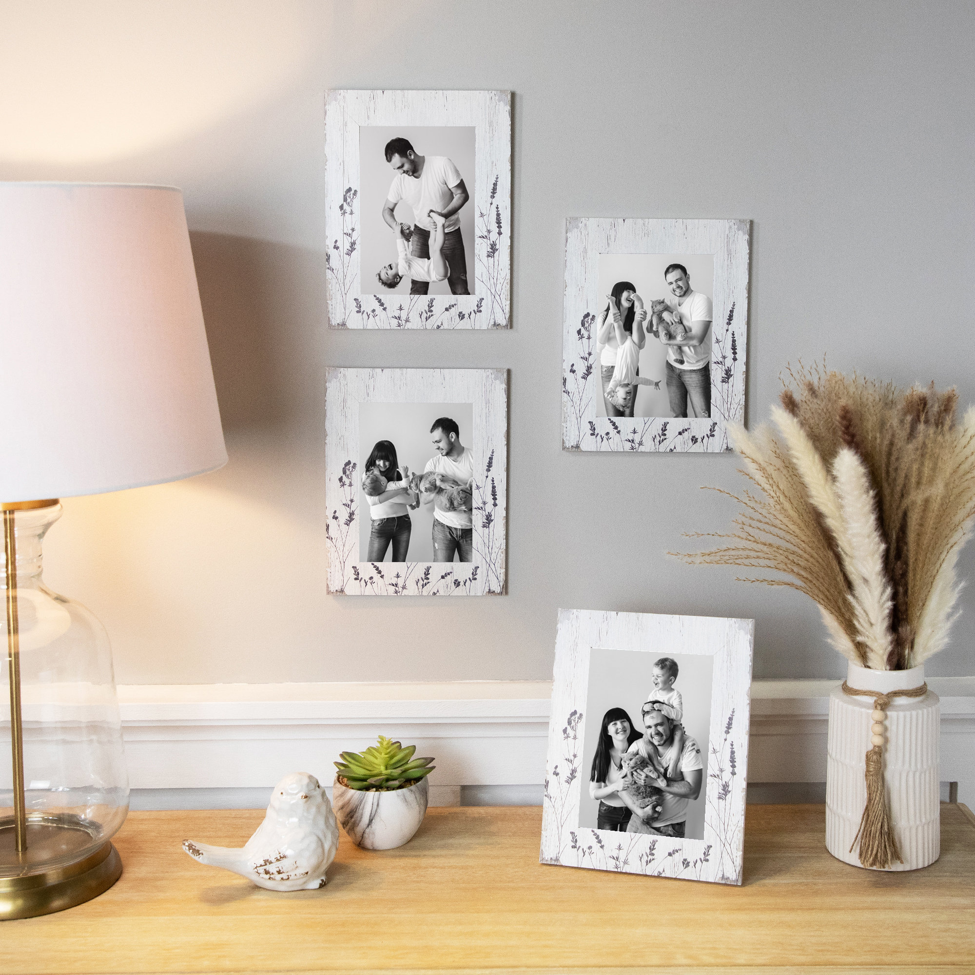 Northlight Seasonal Solid Wood Picture Frame - Set of 4 | Wayfair