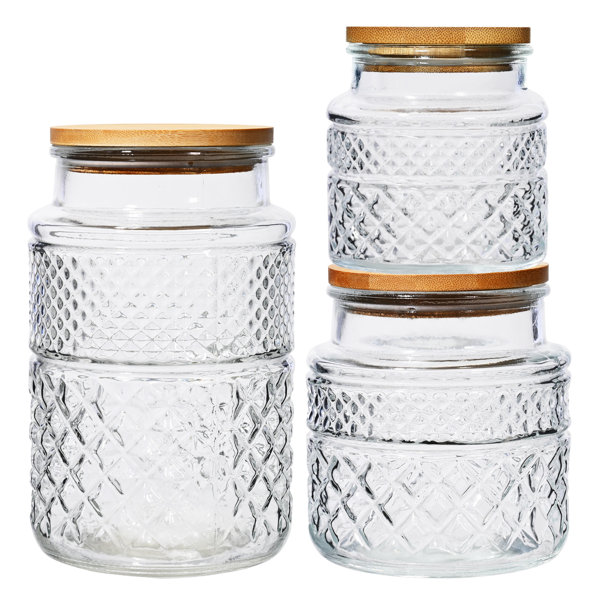 August Grove® 3 Piece Storage Jar Set | Wayfair