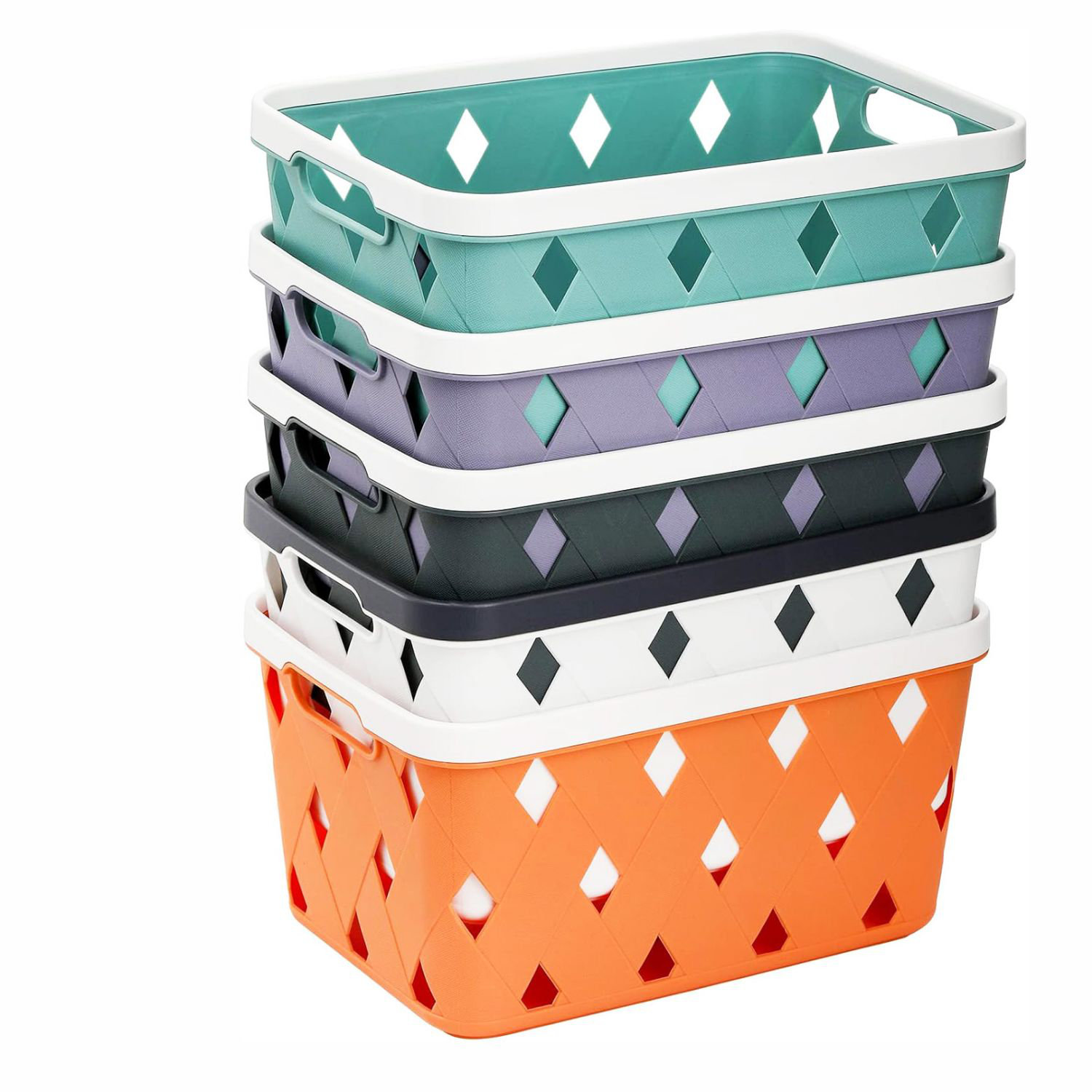Rebrilliant 5 Pack Plastic Storage Basket - Wayfair Canada
