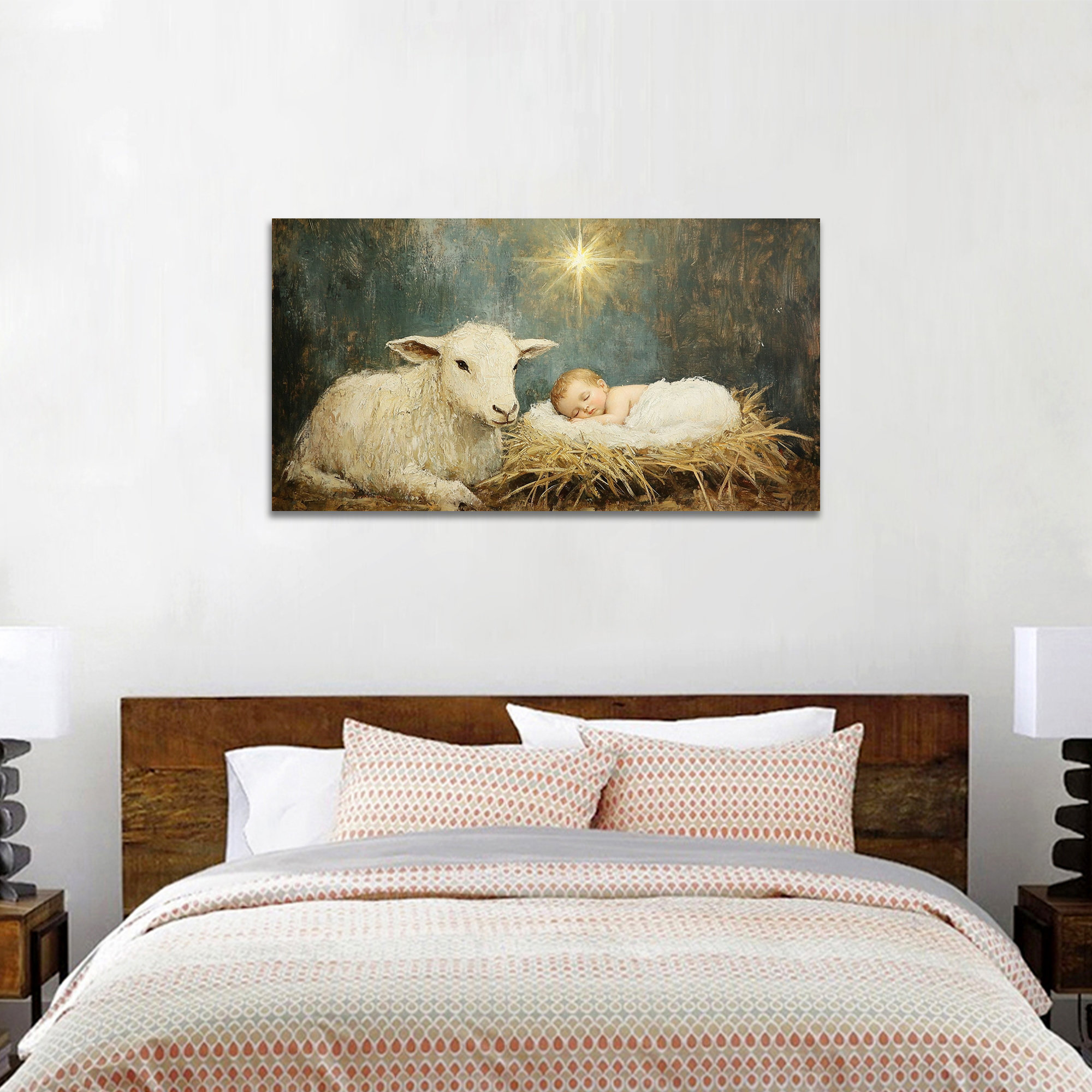 The Holiday Aisle® Large Nativity Canvas Wall Art - Oh Holy Night ...