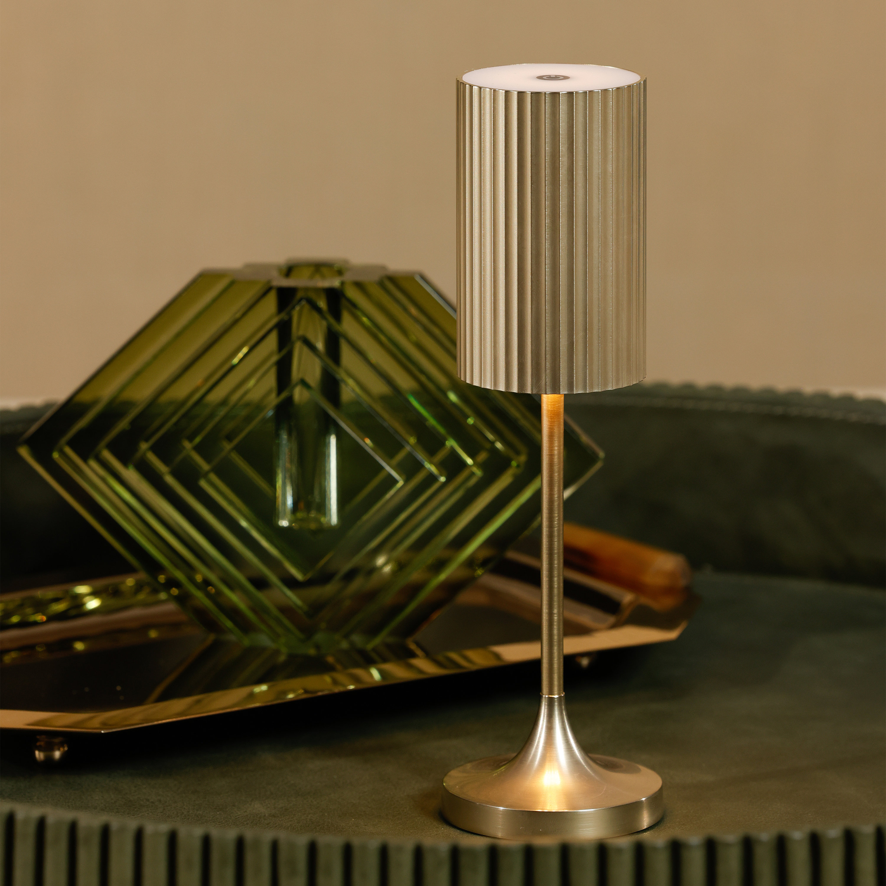 Latitude Run® Gold Rechargeable Table Light | Wayfair