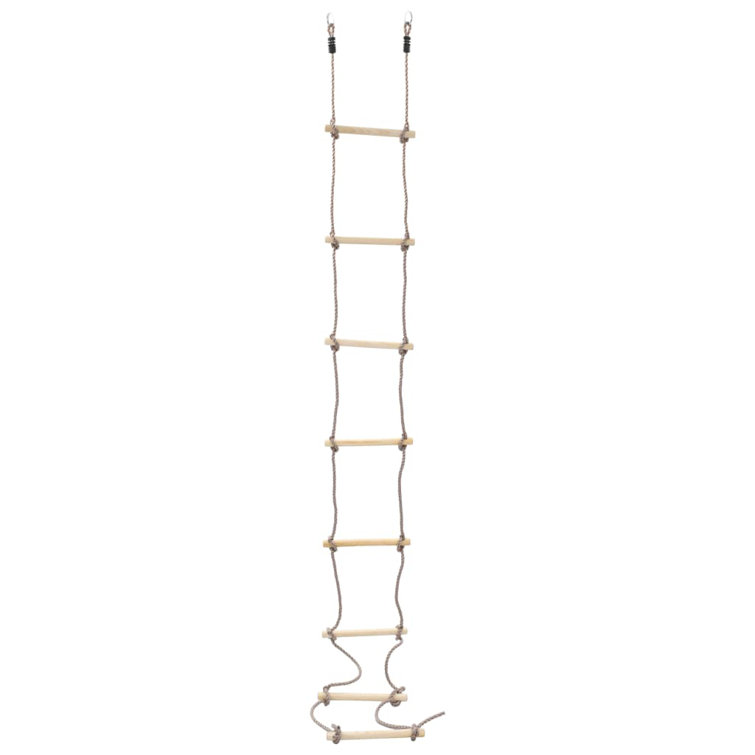 Freeport Park Hartland Brown Swing Set Rope Ladder with Mounting ...
