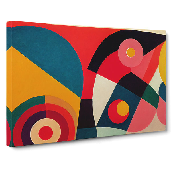 Metro Lane Five Star Abstract Art - Wrapped Canvas Painting | Wayfair.co.uk