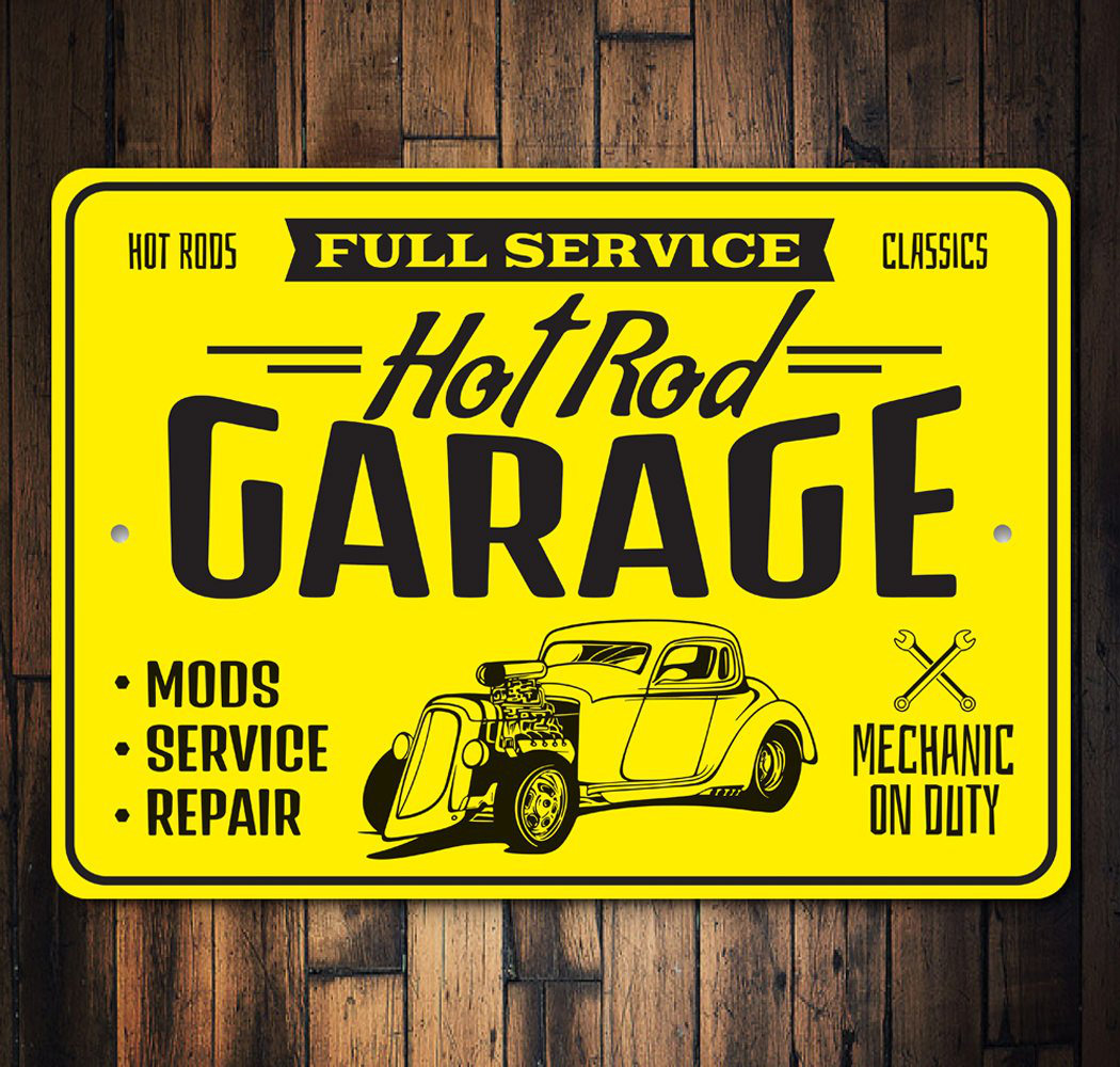 Lizton Sign Shop, Inc Full Service Hot Rods Garage Mechanic Aluminum ...