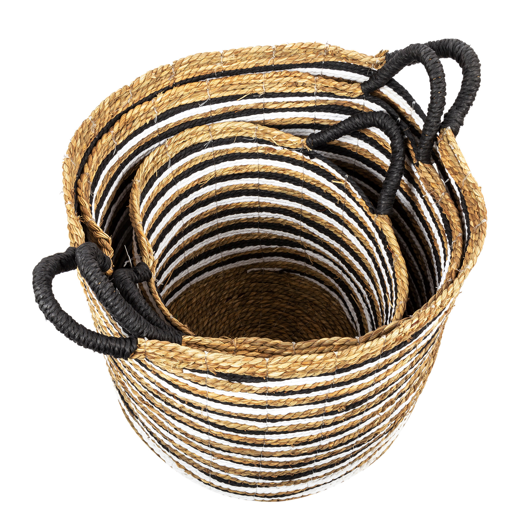 Rosecliff Heights Latitude Run® Set of 3 Seagrass and Maize Storage ...