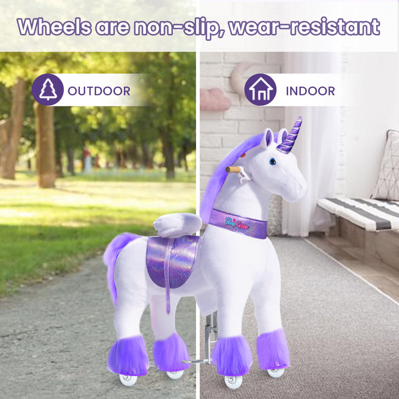 PonyCycle Ride on Unicorn Toy for Kids 7+ Years Model U | Wayfair