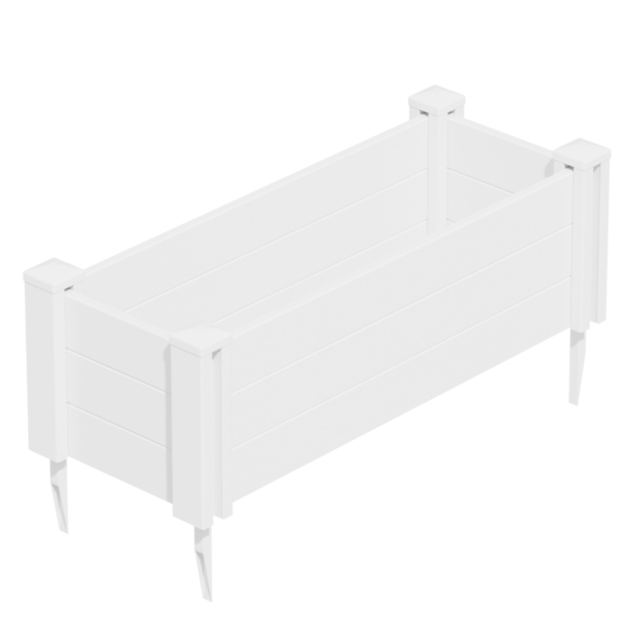 MAYEERTY Modular White Raised Garden Bed Panel – Tool-Free Planter Box ...
