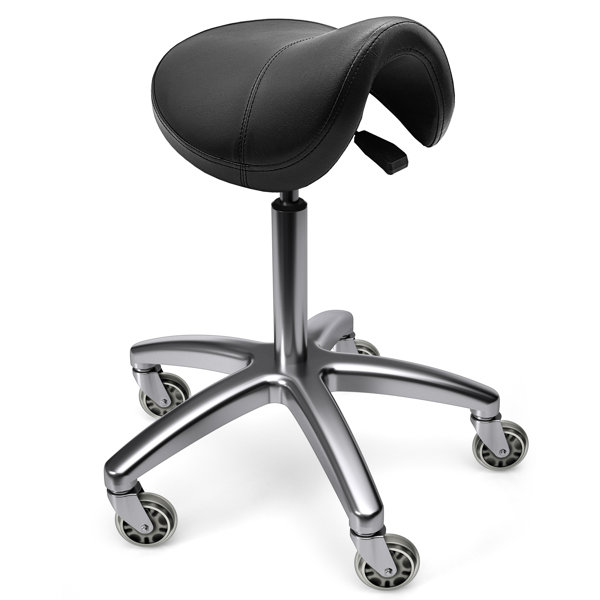 Inbox Zero Adjustable Height Ergonomic Lab Stool Saddle Stool with ...