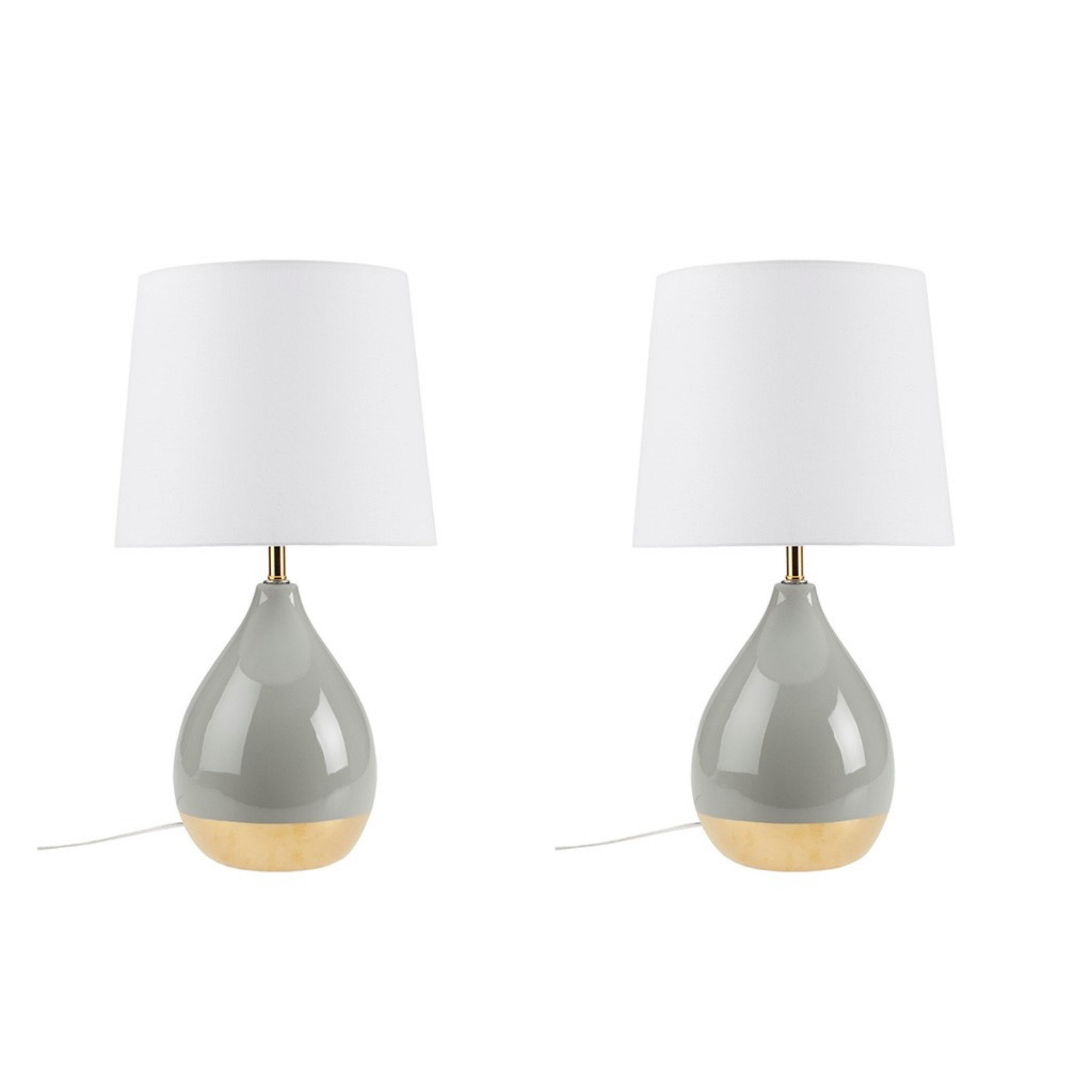 Everly Quinn Stylish 2-Tone Ceramic Table Lamp Duo Set | Wayfair