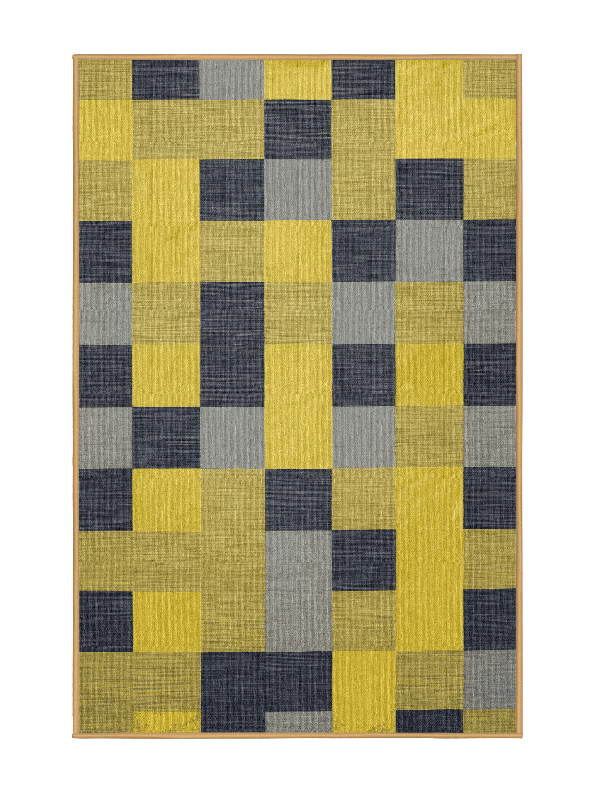 Hokku Designs Machine Washable Checkered Brown Area Rug | Wayfair