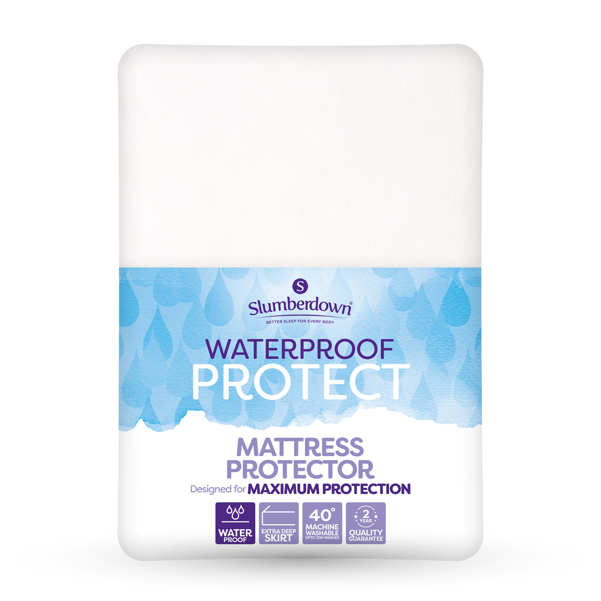 Slumberdown Waterproof Soft Touch Mattress Protector – 30cm Deep Fit ...