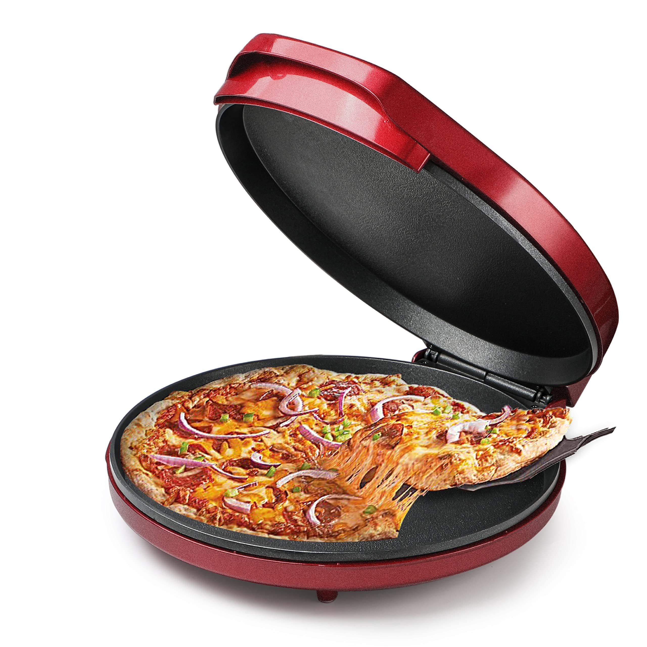 Commercial Chef Pizza Maker with Variable Temperature, 12-inch, Red ...