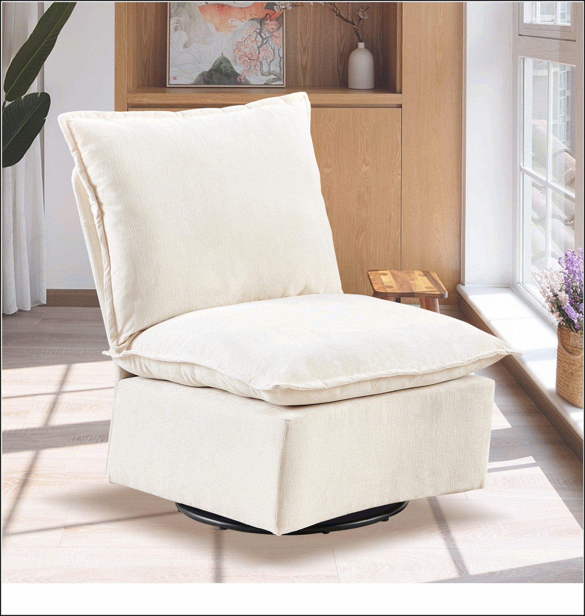 Mercer41 Detachable Green Chenille Single 360 Swivel Rocking Rocker,360 ...