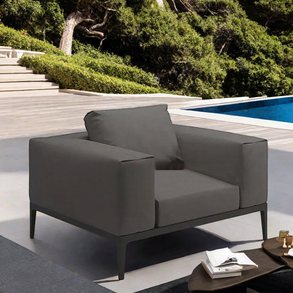 Elegant Home Furnishings.s Aluminum Frame Patio Lounge Chair Outdoor ...